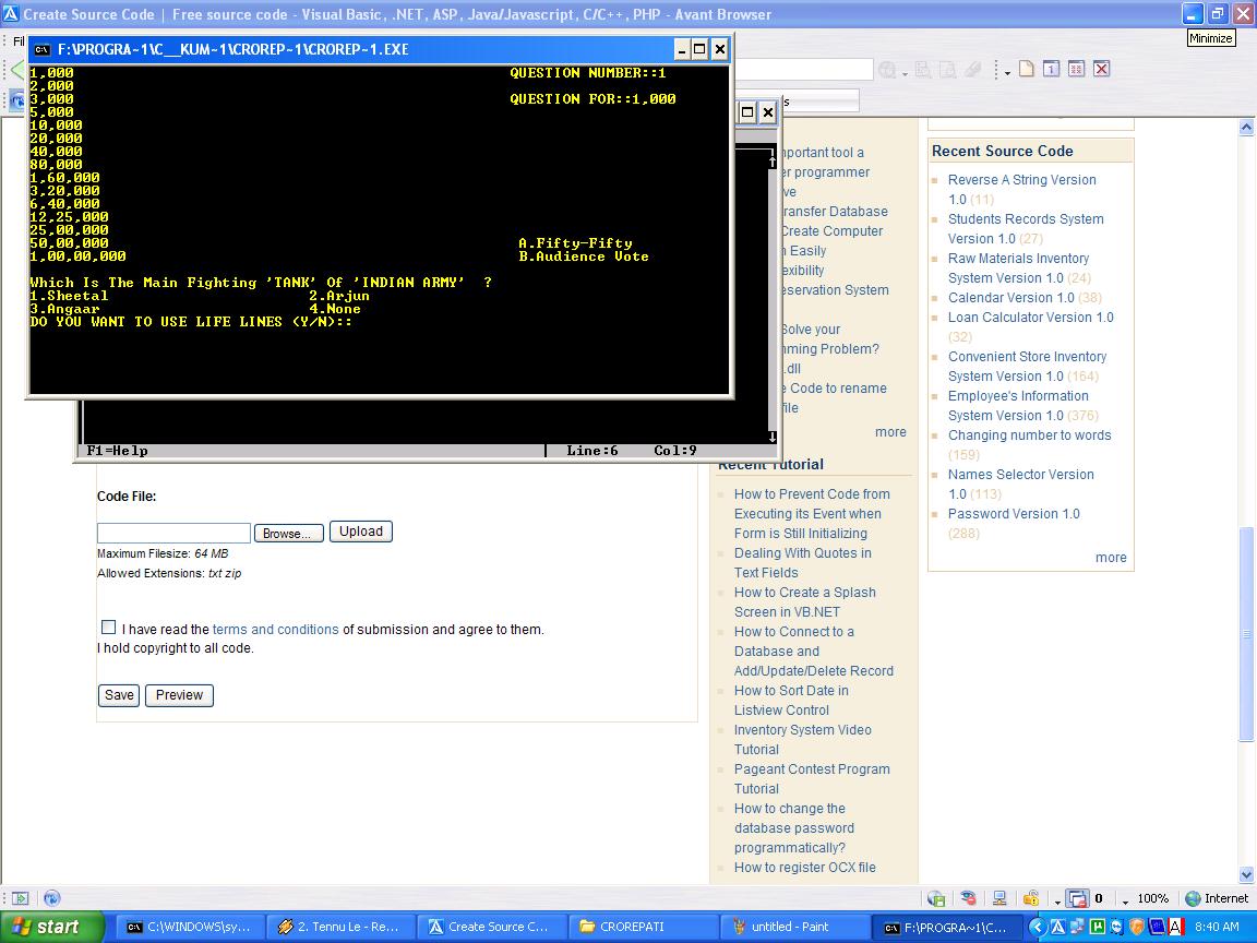 K.B.C. | SourceCodester